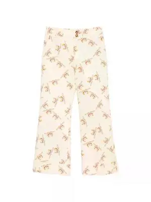 La DoubleJ Hendrix Trousers Beige Floral Print - Neutrals