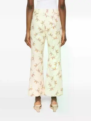 La DoubleJ Hendrix Trousers Beige Floral Print - Neutrals
