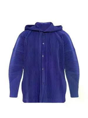 Issey Miyake Pleated Hooded Jacket