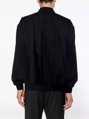 Barena Venezia Pinstripe Zip-up Bomber Jacket - Blue