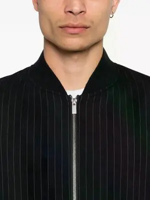Barena Venezia Pinstripe Zip-up Bomber Jacket - Blue