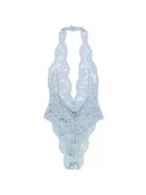 ROWEN ROSE Lace Halterneck Bodysuit