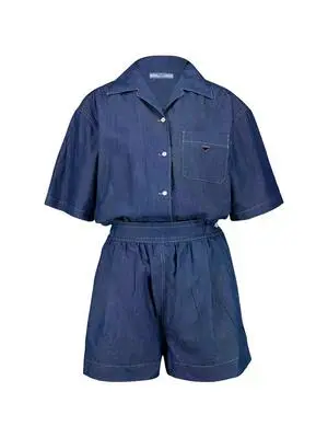 Prada Pocket Button Jumpsuit - Blue