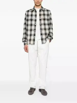 Rick Owens Cropped Plaid Overshirt - Grey