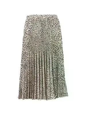 Max Mara Pleated Polka Dot Skirt