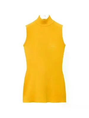 Loewe Logo-detail Turtleneck Top - Yellow