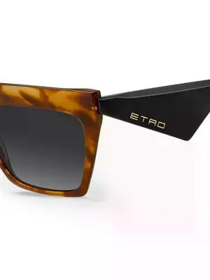 Etro Geometric Frame Sunglasses - Brown