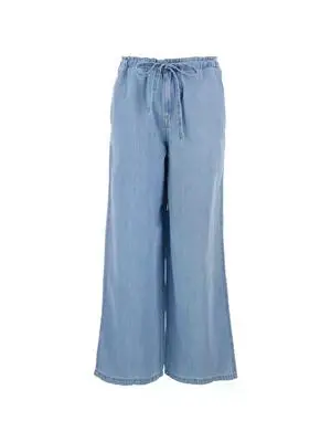 Ag Cotton Wide Leg Drawstring Jeans