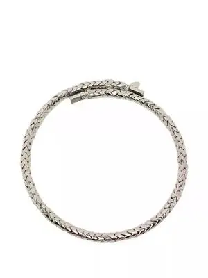 Toga Round Snake-motif Chain Choker - Silver