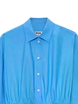 MSGM Gathered Shirt - Blue