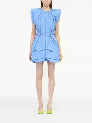 MSGM Belted Pocketed Mini Dress