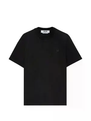 MSGM Letter-detail T-shirt - Black