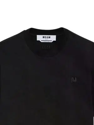 MSGM Letter-detail T-shirt - Black