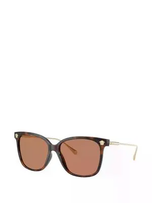 Versace Medusa Square Frame Sunglasses - Brown