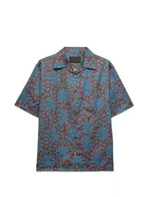 Prada Short-sleeved Cotton-blend Shirt - Red