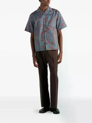 Prada Short-sleeved Cotton-blend Shirt - Red