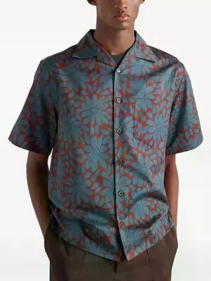 Prada Short-sleeved Cotton-blend Shirt - Red