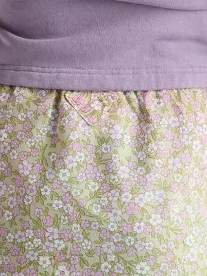 Prada Floral-print Re-nylon Midi Skirt - Pink