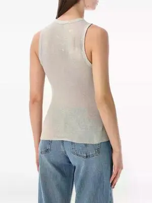 JAMES PERSE Ribbed Knit Sleeveless Top - Neutrals