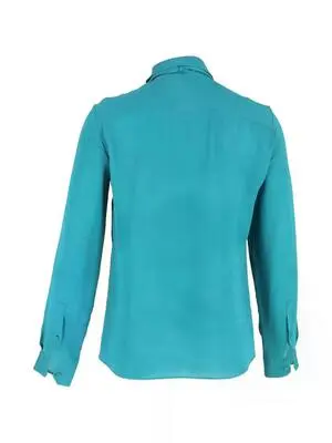 Gucci Silk Bow Blouse - Blue