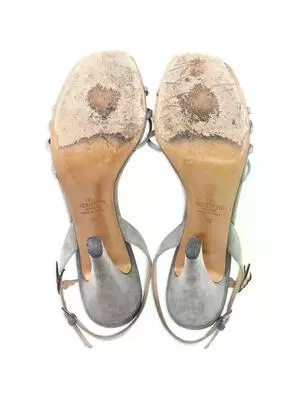 Valentino Garavani Vintage Floral Appliqué Sandal Heels