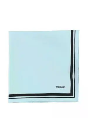 TOM FORD Twill Pocket Square - Blue