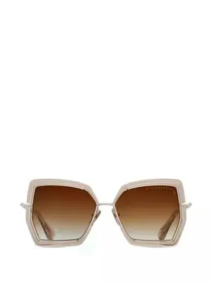 Dita Geometric Sunglasses With Tinted Lenses - Neutrals