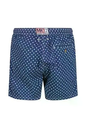 MC2 SAINT BARTH Floral-print Swim Shorts - Blue