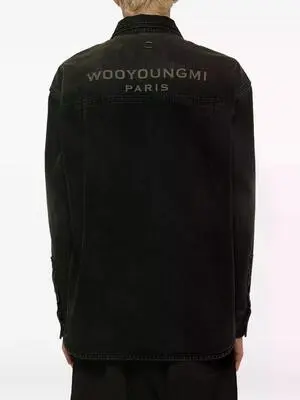 WOOYOUNGMI Washed Denim Shirt - Grey