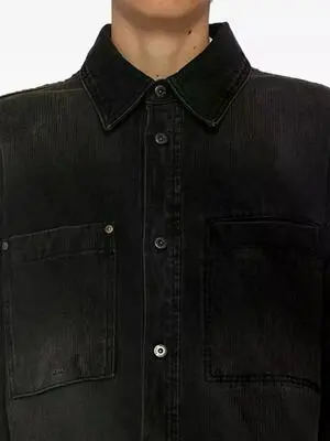 WOOYOUNGMI Washed Denim Shirt - Grey
