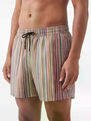 Paul Smith Striped Swim Shorts - Red