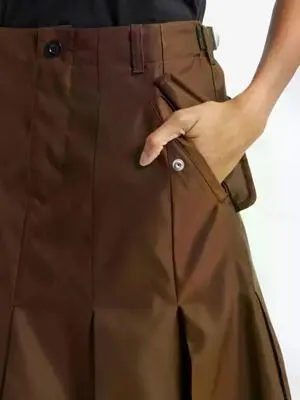 Sacai Mid Flap-pocket Skirt - Brown