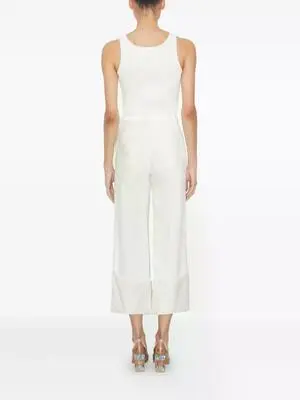 Tory Burch Contrast-cuff Straight-leg Jeans - White