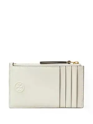 Tory Burch Fleming Zip Card Case - Neutrals