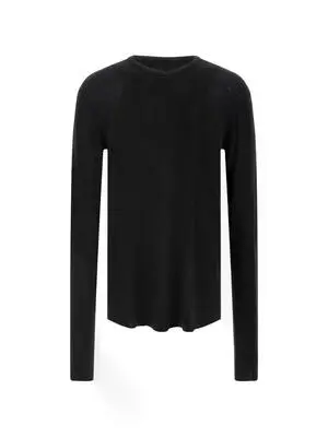 THOM KROM Ribbed Raw-cut T-shirt