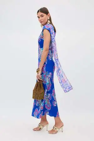 Rixo Amy Butterfly Bloom Jacquard Top