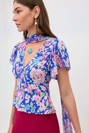 Rixo Lania Cara Floral Top