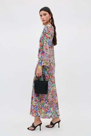 Rixo Noraya Cara Floral Leopard Maxi Dress