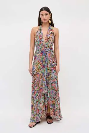Rixo Alaina Cara Floral Leopard Dress - Multi