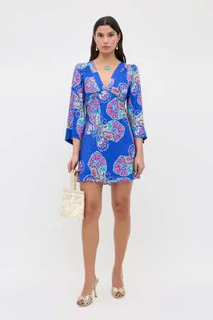 Rixo Margaux Butterfly Bloom Jacquard Top