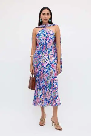 Rixo Cara Floral Devore Top - Blue