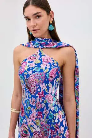 Rixo Cara Floral Devore Top - Blue