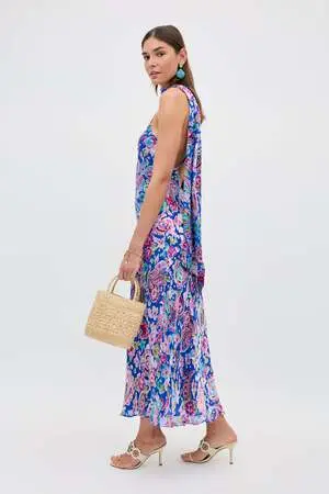 Rixo Cara Floral Devore Top - Blue