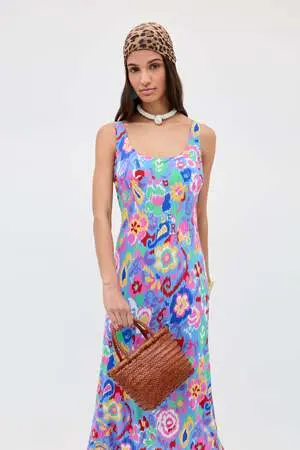 Rixo Bondi Ikat Bloom Lilac Top