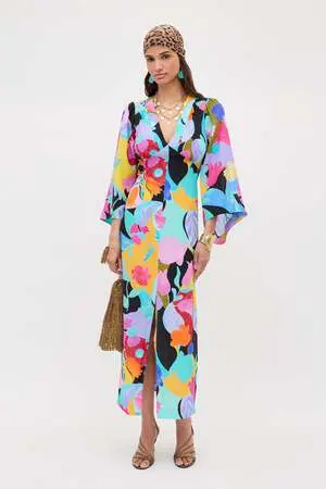 Rixo Dahlia Abstract Tulip Dress - Multi