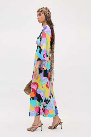 Rixo Dahlia Abstract Tulip Dress