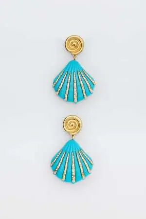 Rixo Daphne Earrings Blue