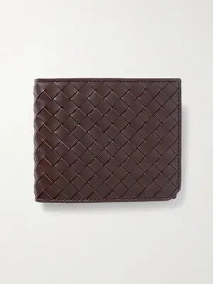 Bottega Veneta Intrecciato Leather Billfold Wallet - Brown
