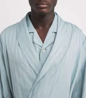 Harrods Cotton Satin-stripe Night Robe
