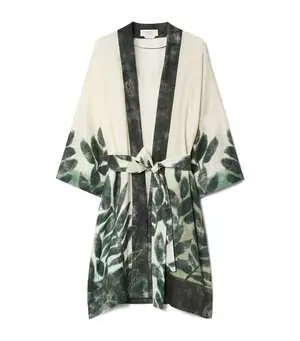 Marina Rinaldi Linen Canvas Kimono Top